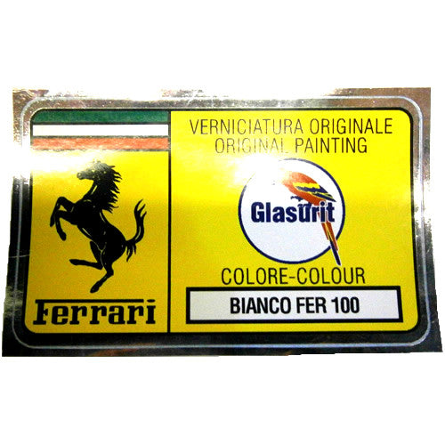 Ferrari 348 - Paint Code Sticker BIANCO FER 100 FER02125 – Ferrari ...